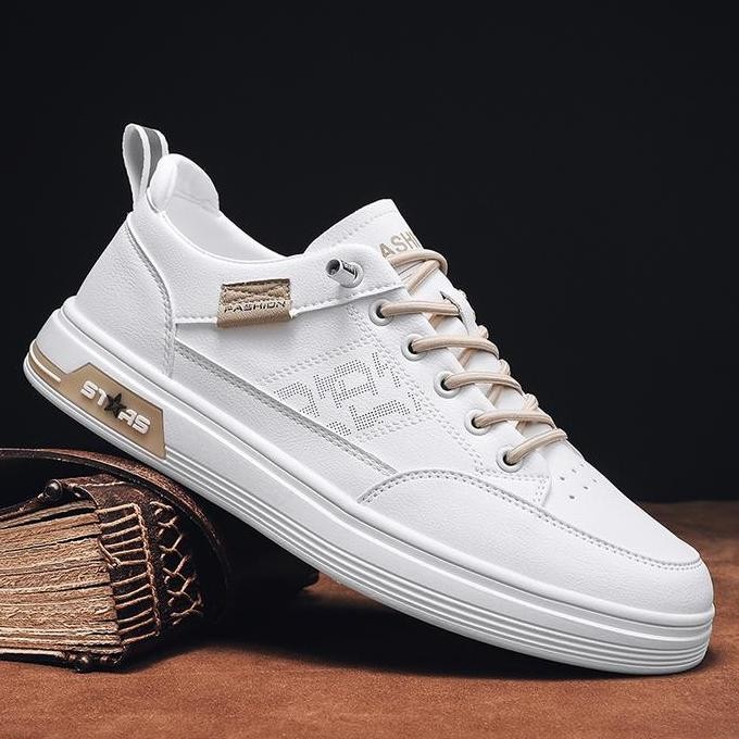 Jual Sepatu Strady Sneakers Essential Tali Karet Warna Putih Dan Cream ...