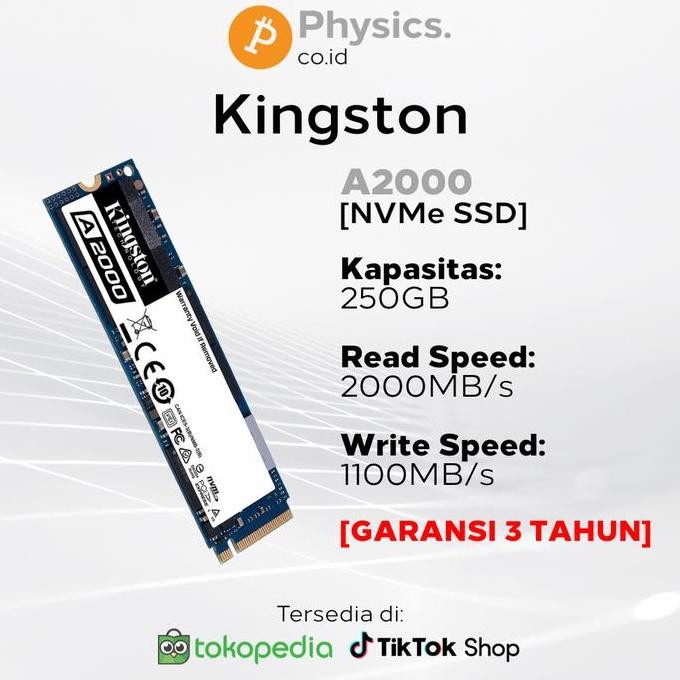 Jual NEW SSD KINGSTON 250GB NVME M.2 A2000 (SOLID STATE DRIVE) - BRAND ...