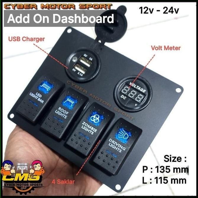 Jual Saklar mobil 12v 24v universal sakelar on off switch panel ...