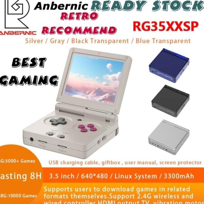 Jual Baru Anbernic RG35XXSP Handheld Retro Clamshell Konsol Game Bisa ...