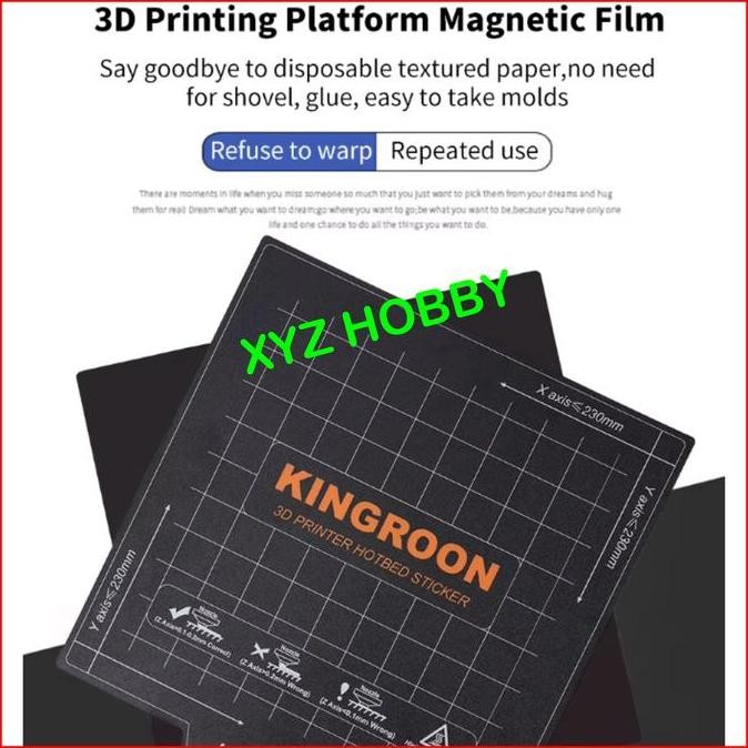 Jual Kingroon Flexible Magnetic Heatbed 235x235mm 310x310mm 3D Printer ...