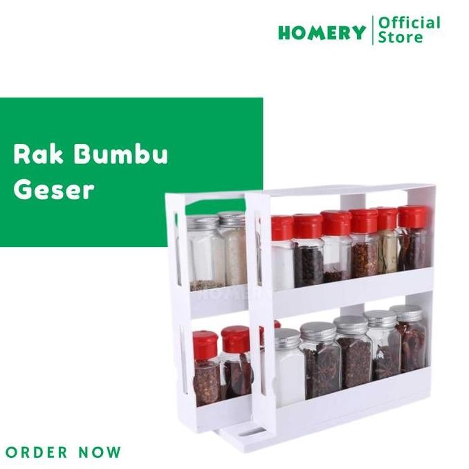 Jual Rak Botol Bumbu Dapur Serbaguna Spice Bottle Kitchen Set 2 Layer ...