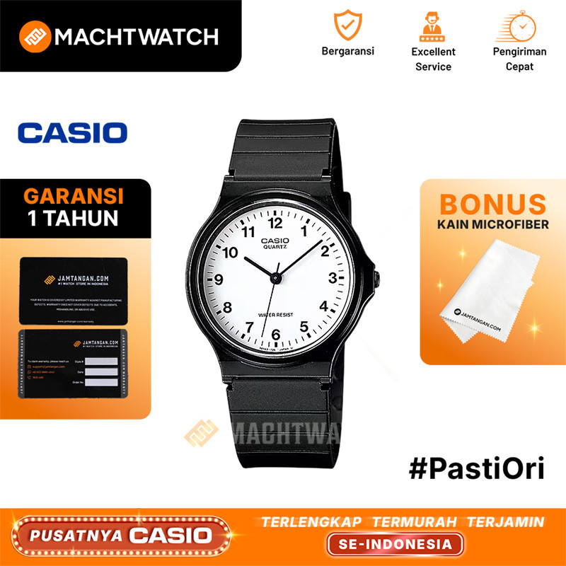 Jual Jam Tangan Unisex Analog Casio General MQ-24-7BLDF MQ24 Classic White Dial Resin Band ...