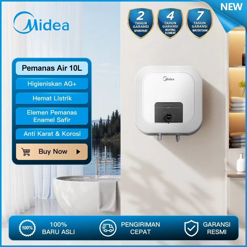Jual [Desain Baru] Midea 10L 200W Pemanas Air Water Heater D10-02VD1 | Shopee Indonesia