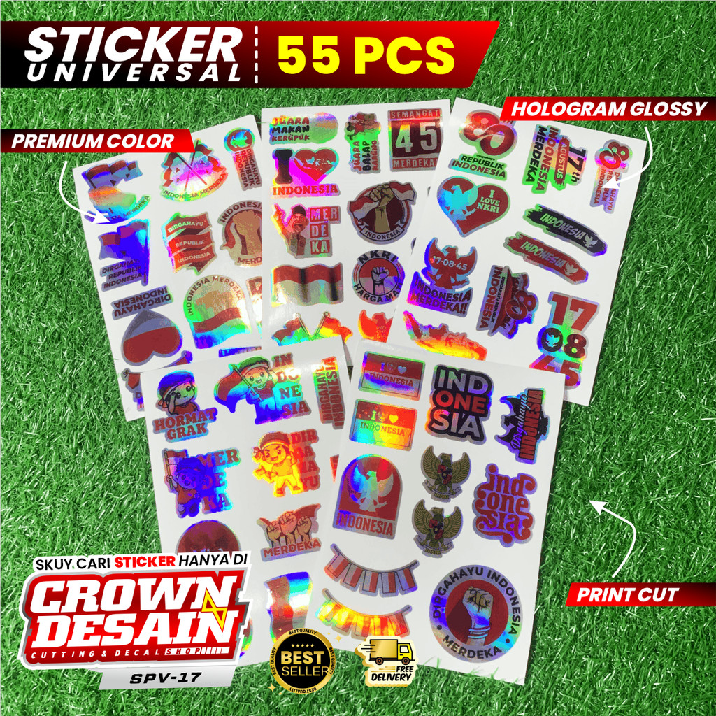 Jual Sticker Spesial Edition Indonesia Kemerdekaan Agustusan HUT RI 80 ...