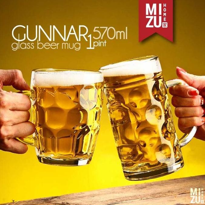 Jual Original MIZU GUNNAR Gelas Bir Jumbo 1 Pint - Beer Mug Kaca Besar ...