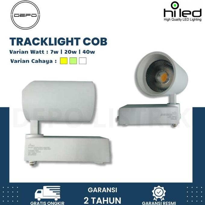 Jual Hiled Led Track Light Cob 7 Watt - 20 Watt 40 Watt - Lampu Spot ...