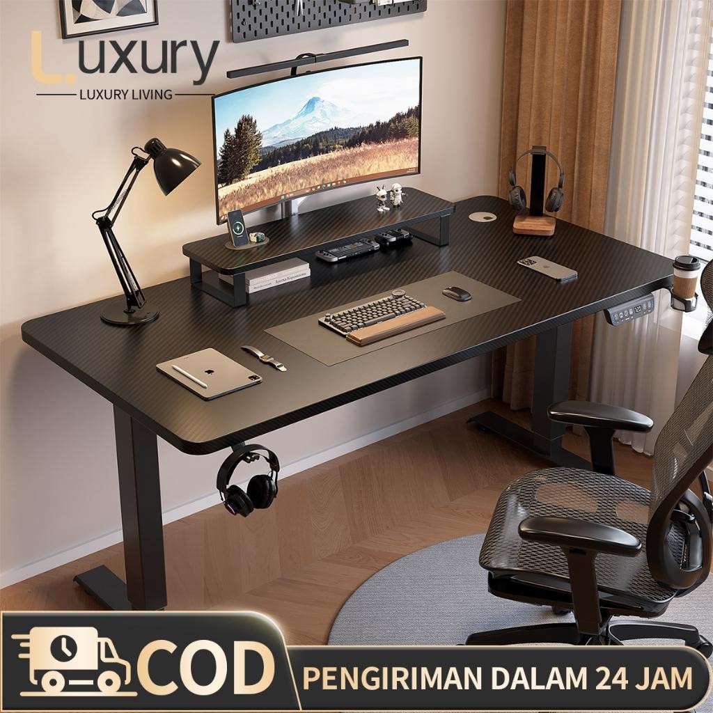 Jual 120CM Meja Kerja Elektrik Adjustable Belajar Meja Komputer Kantor ...