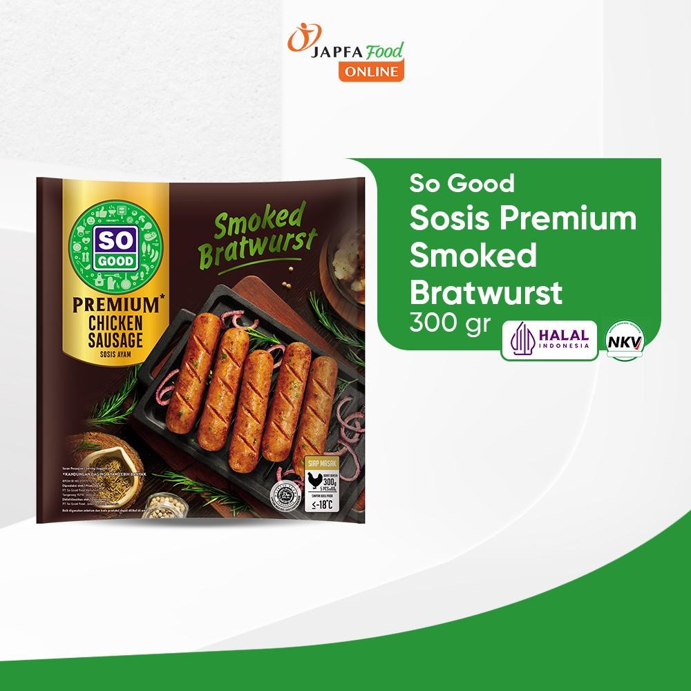 Jual So Good Sosis Premium Smoked Bratwurst 300gr | Shopee Indonesia