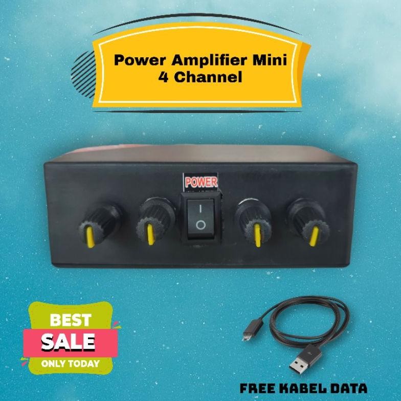 Jual ^_K3C_^ Power Mini Amplifier 4 Channel Stereo 5 Volt Rakitan ...