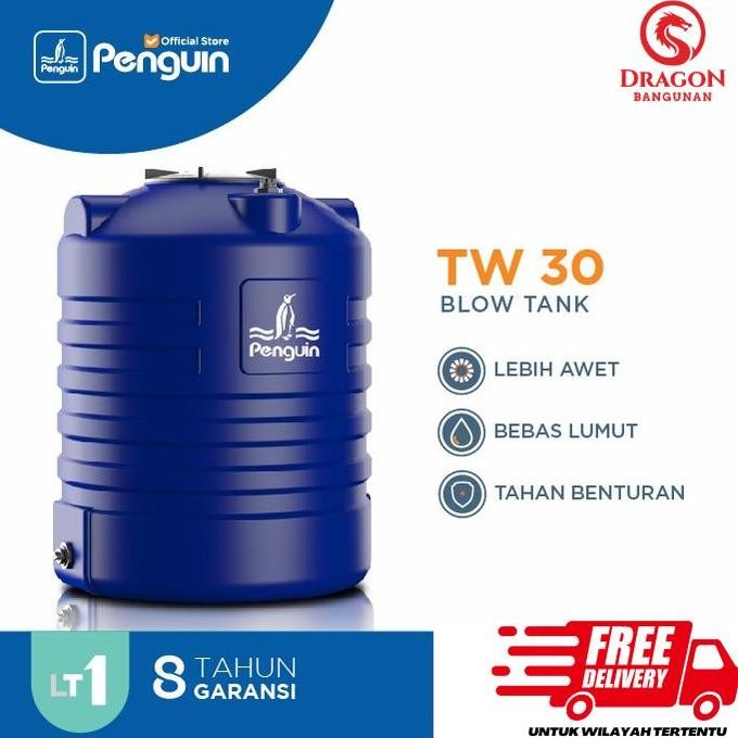 Jual Toren Air Penguin Tw 30 Tandon Air Tangki Air Plastik 300 Liter ...