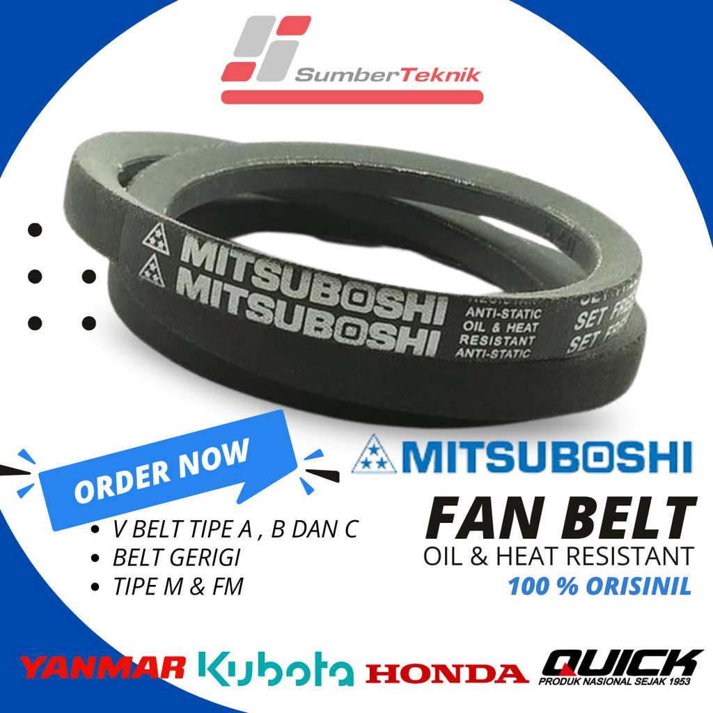 Jual A-38 / A38 Fan Belt Tali Kipas Vbelt Fanbelt MITSUBOSHI asli BISA ...