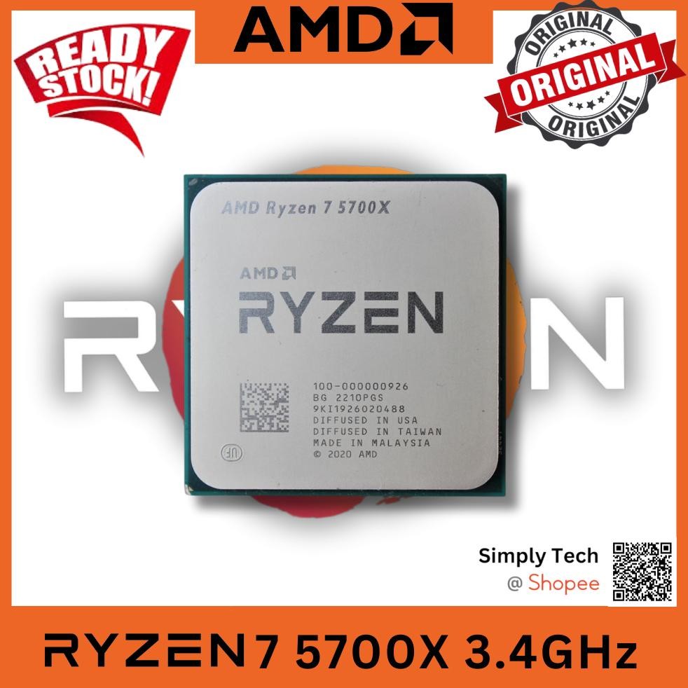 Jual Processor AMD Ryzen 7 5700X Tray R7 3.4GHz Socket AM4 8 Core 16 ...