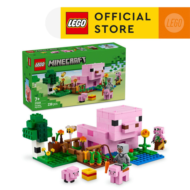 Jual LEGO Minecraft 21268 The Baby Pig House (238 Pieces) Mainan Balok ...