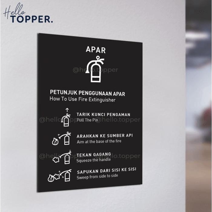 Jual Sign Board Akrilik Penunjuk Penggunaan Apar Fire Hydrant Sign ...