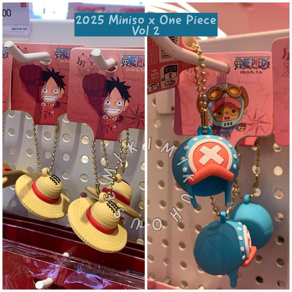 Jual Miniso X One Piece Luffy Hat Keyring Chopper Egghead Island ...
