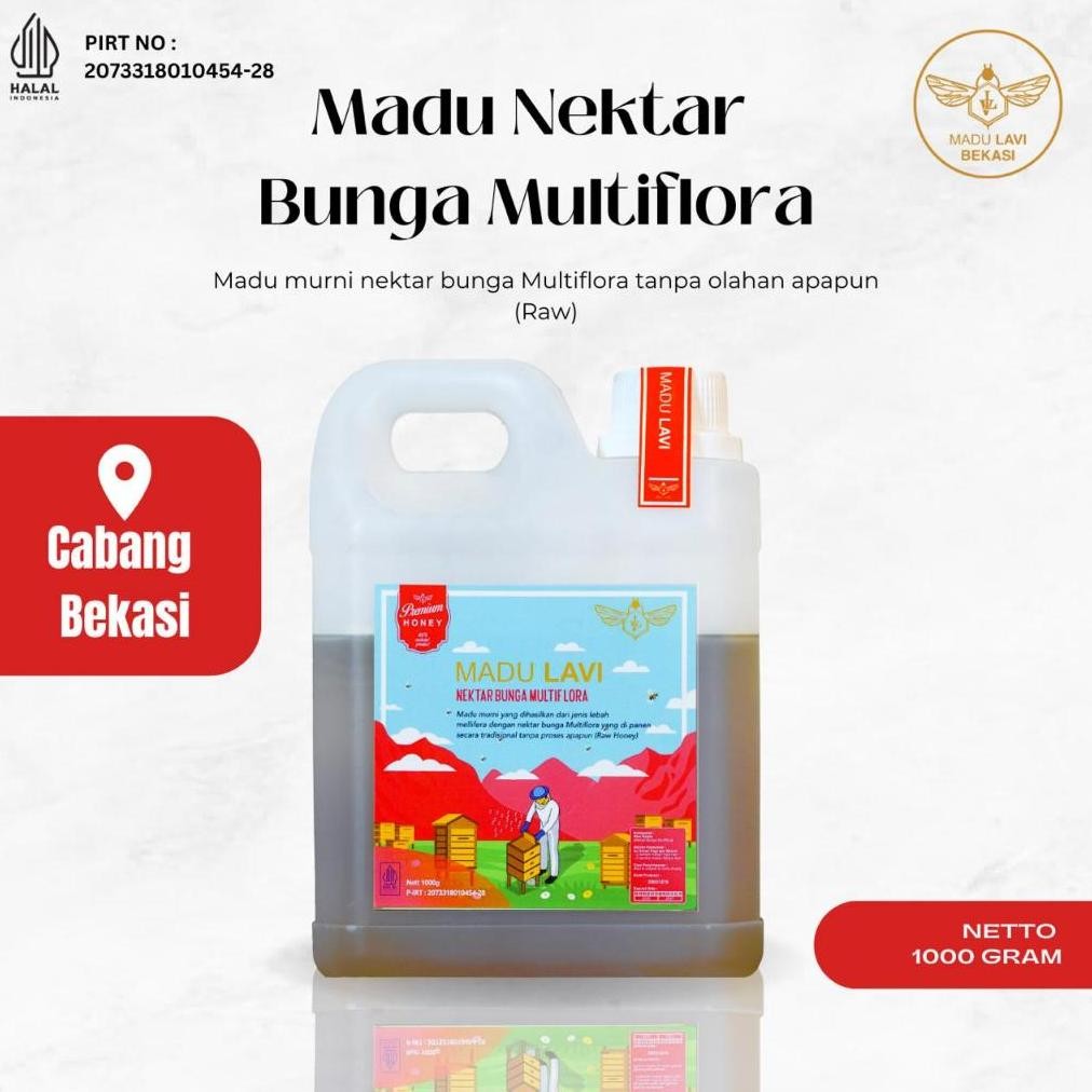 Jual (Terbaru) Madu Lavi Murni Nektar Multiflora Asli 100% Alami Pure ...