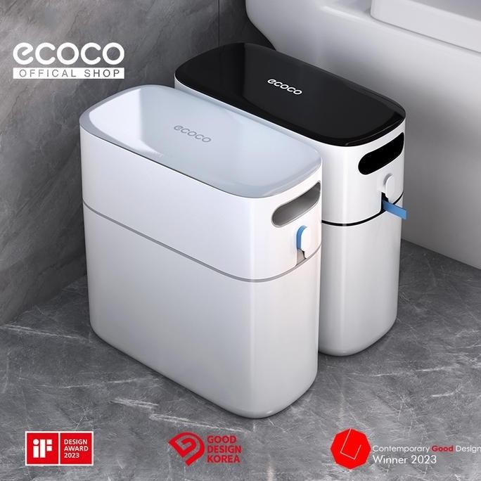 Jual Ecoco Simple Zip Trash Can - Tempat Sampah Tong Sampah Kamar Mandi Dapur Trash Bin Toilet ...