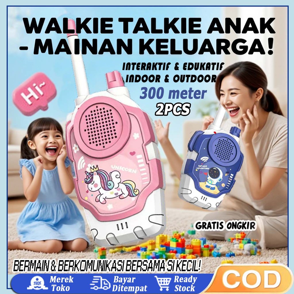 Jual Walkie Talkie Anak - Mainan Interaktif Keluarga, Edukatif Lucu ...