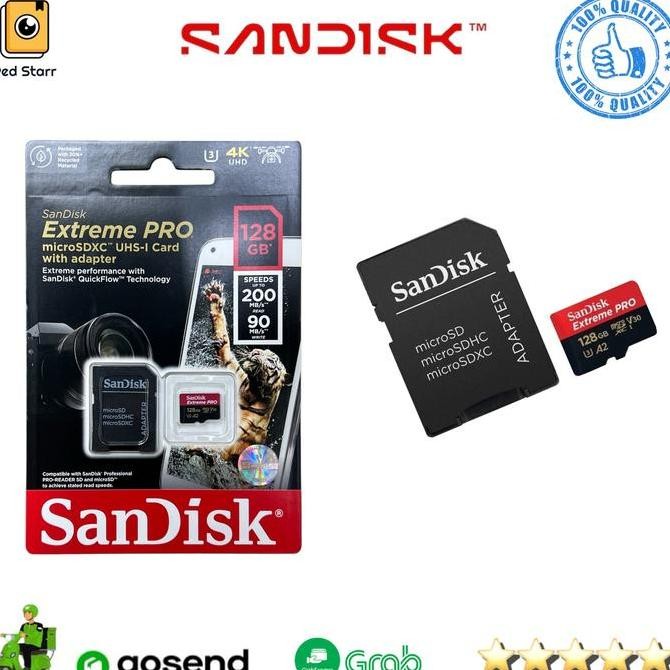Jual Sandisk Extreme Pro Microsd 128Gb 200Mb/S A2 U3 V30 4K Uhd With ...