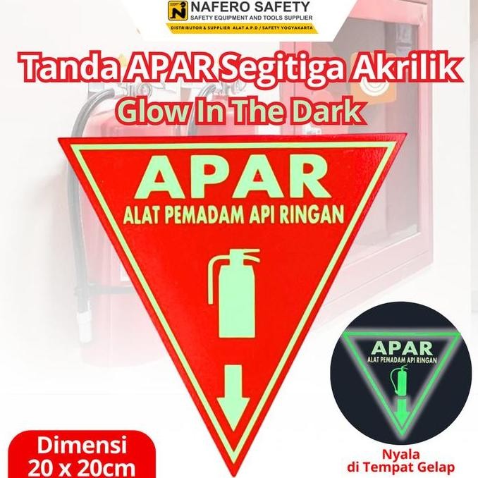 Jual Tanda Apar Segitiga Reflective Sign Apar 20X20Cm Akrilik Reflekrif ...