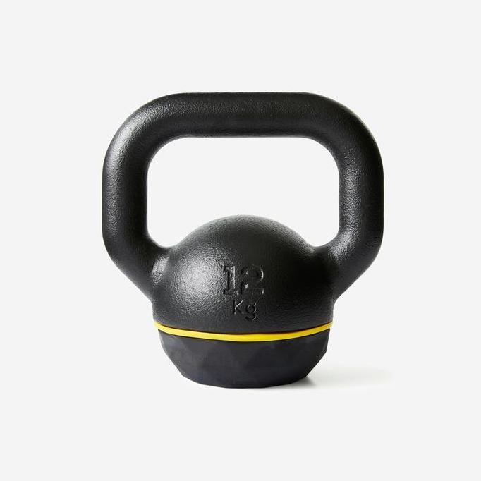 Jual NEW Decathlon CORENGTH Kettlebell Cast Iron dengan Rubber Base 12 ...