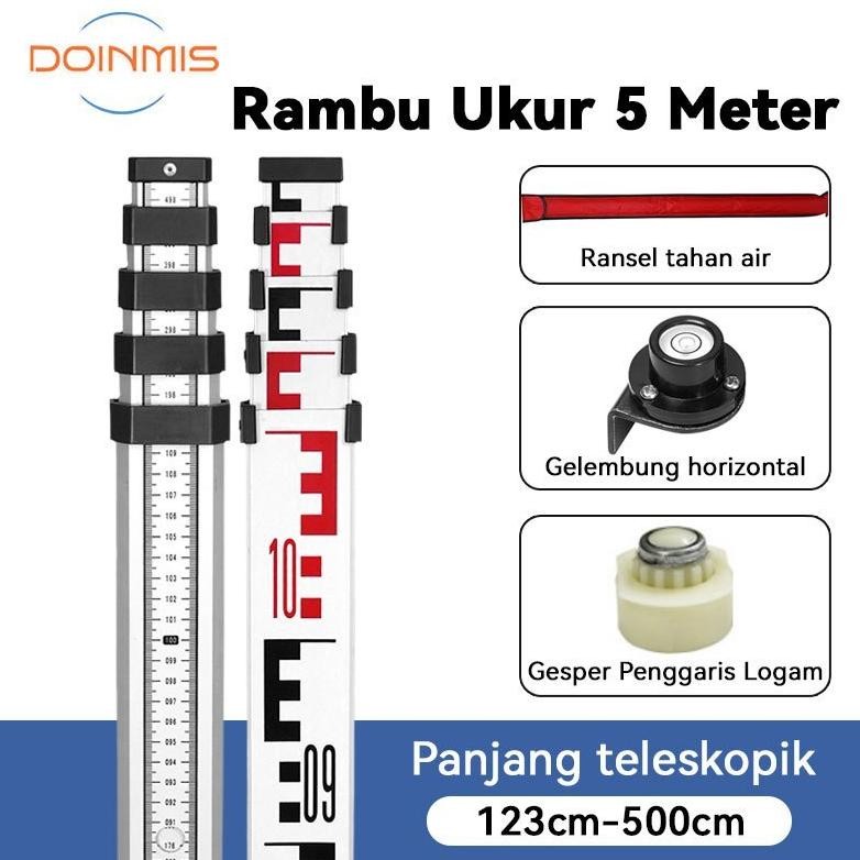 Jual Doinmis Rambu Ukur 5 Meter / Mistar/Bak Ukur 5m /5 Meter ...