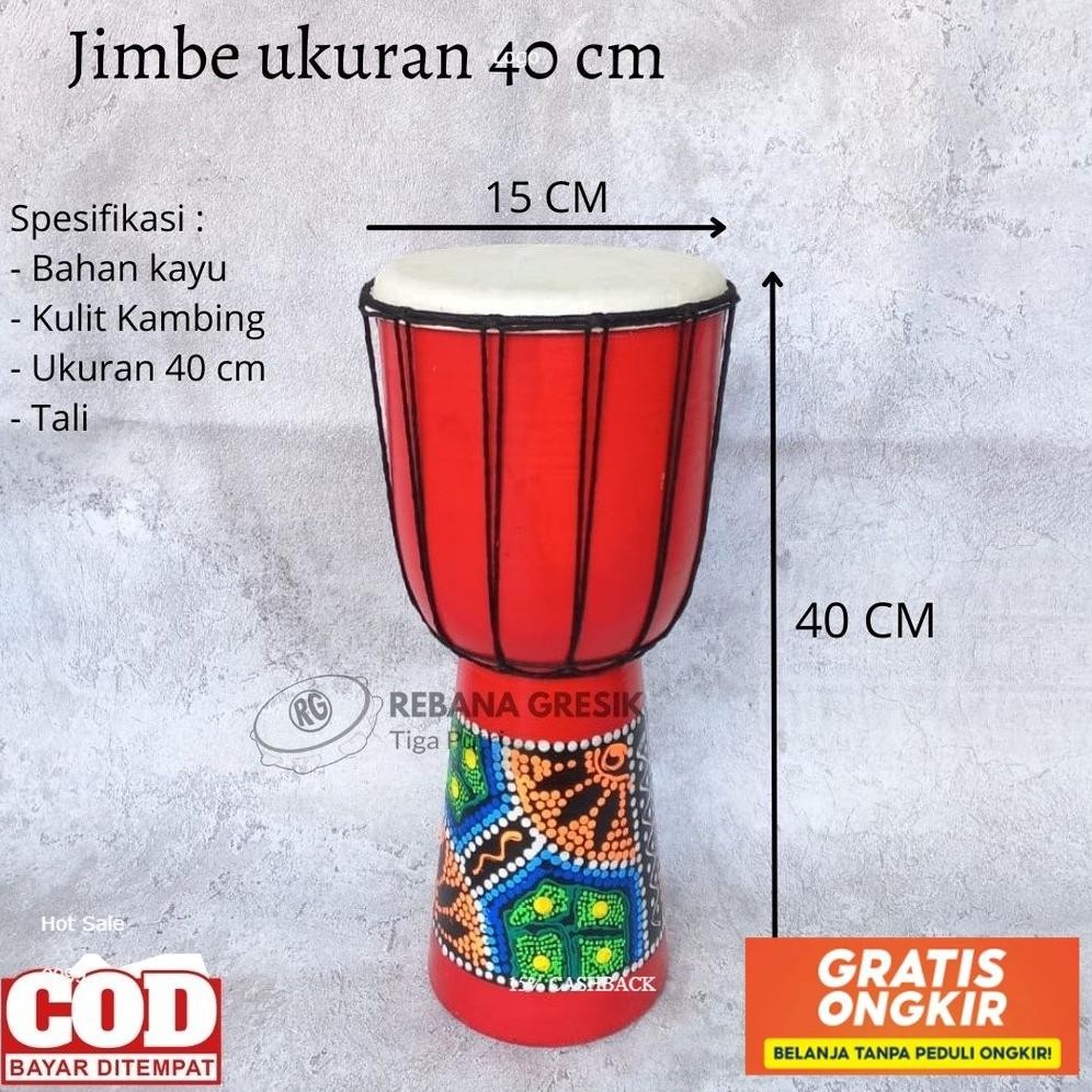 Jual Alat Musik Jimbe / Gendang Ukuran 40 Cm / Alat Musik Tradisional ...