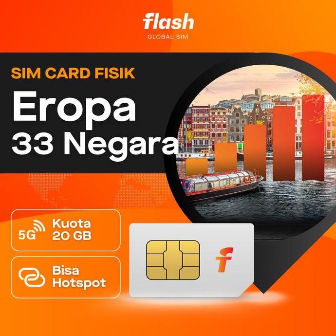 Jual Sim Card Eropa 33 Negara 1Gb-50Gb Big Data Flash Global Sim ...