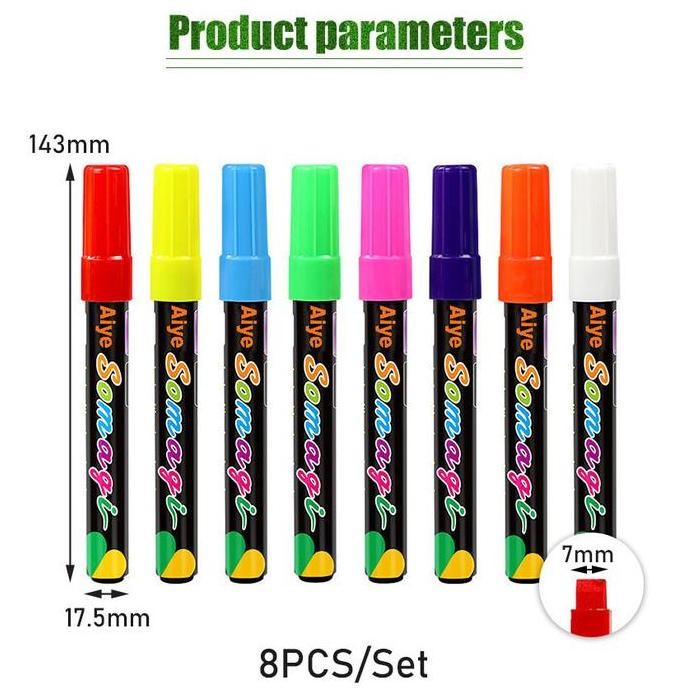 Jual 1 Set Spidol Chalk Marker Warna Warni Spidol Blackboard ...