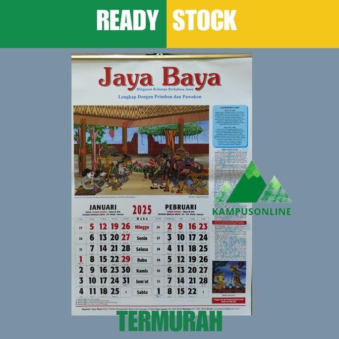 Jual Kalender Jayabaya 2025 Original - Kalender Primbon Jawa Co ...