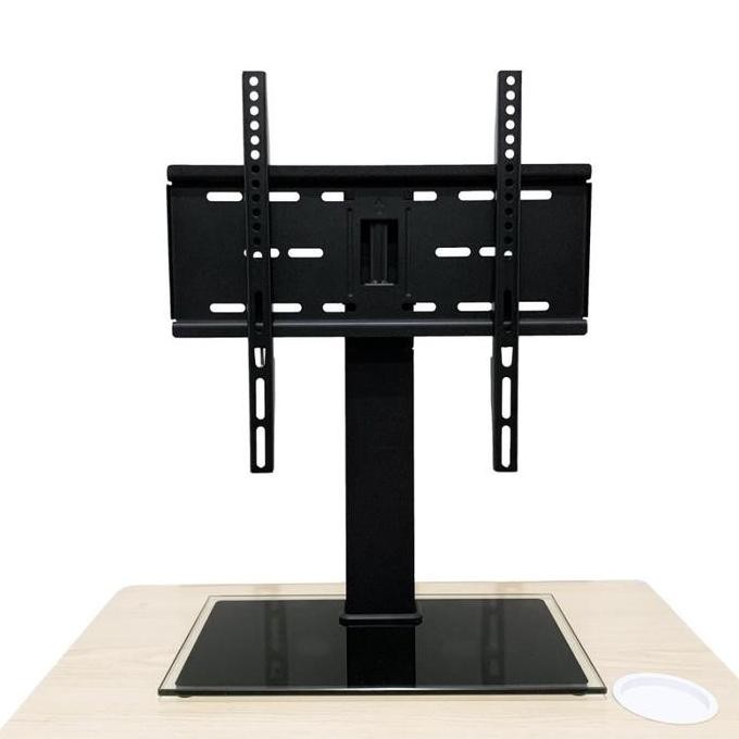 Jual Universal Tv Stand Glass Base Swivel Height Adjustment 26 - 55 ...