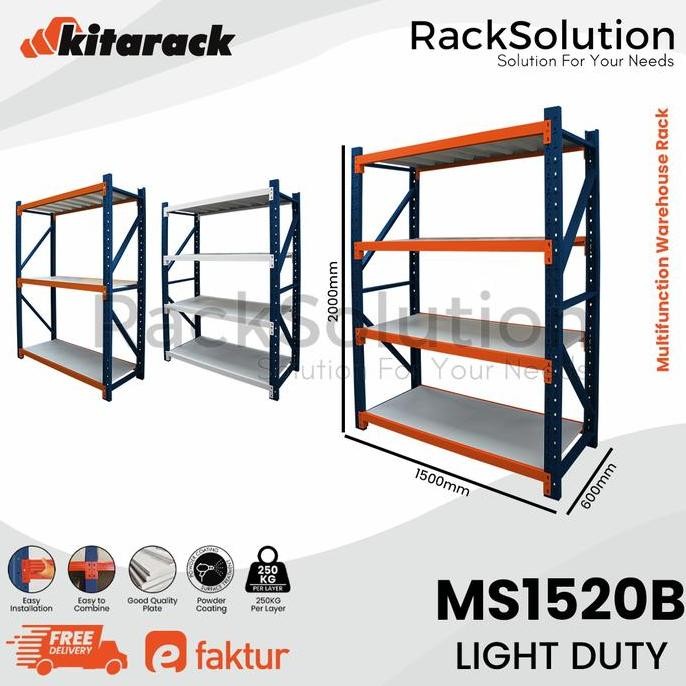 Jual Kitarack Ms1520 Starter Rack Gudang 2 Meter Multifungsi P. 1.5 ...