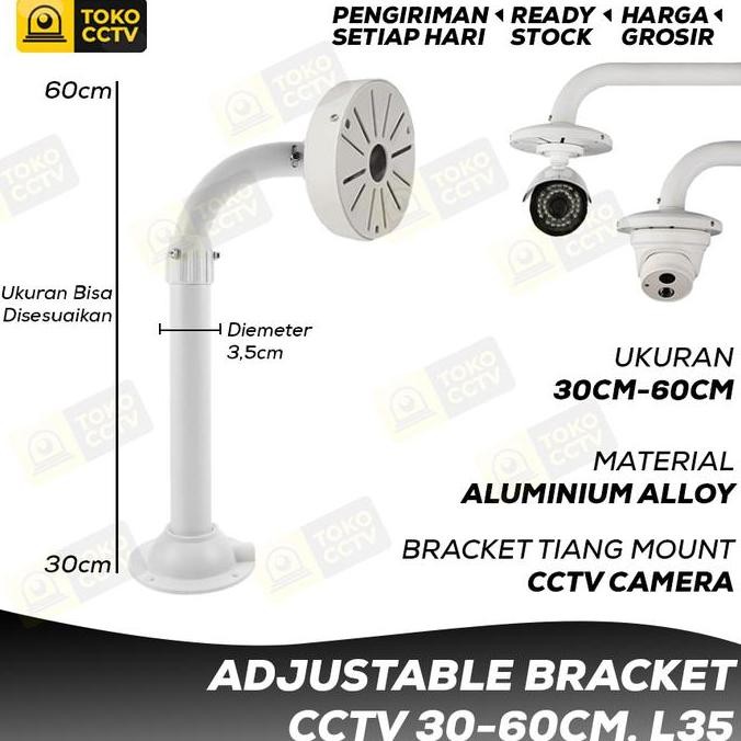 Jual Adjustable Bracket Tiang Cctv Camera 30 - 60 Cm L35 | Shopee Indonesia