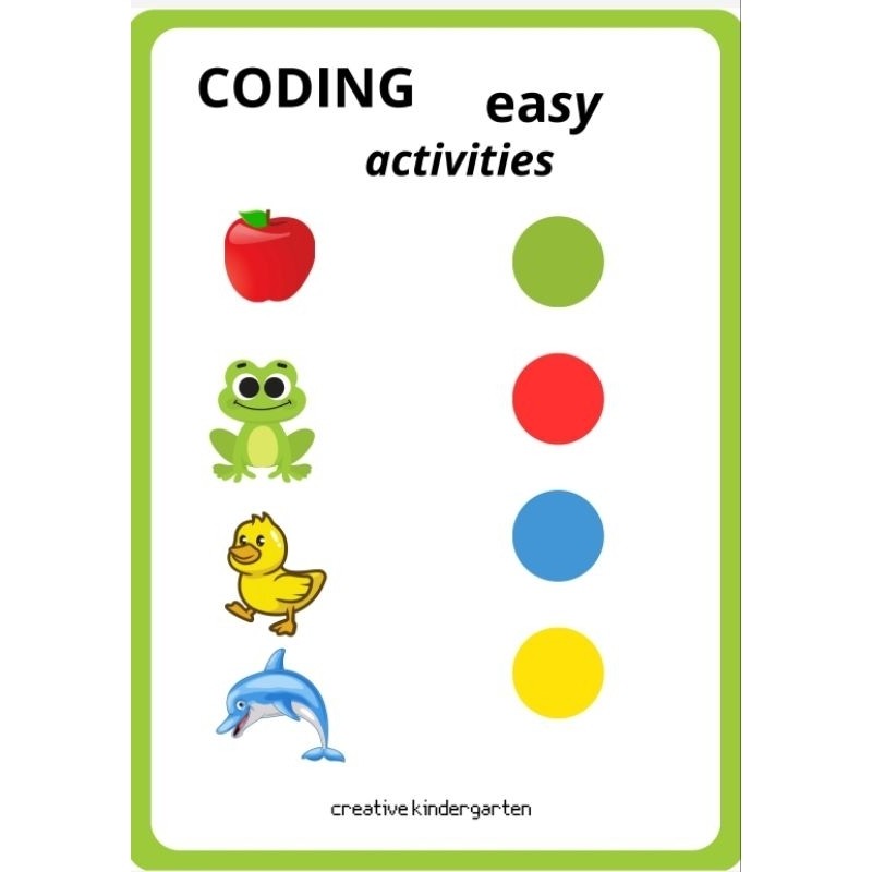 Jual Lembar Kertas Coding Easy Activity 20 Lembar Ukuran A4 | Shopee ...