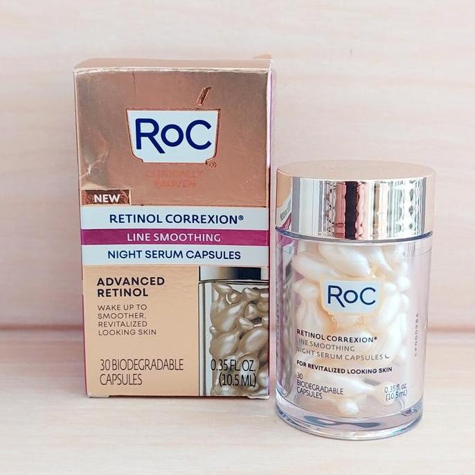 Jual ROC RETINOL CORREXION LINE SMOOTHING NIGHT NIGHT SERUM 30 CAPSULES ...