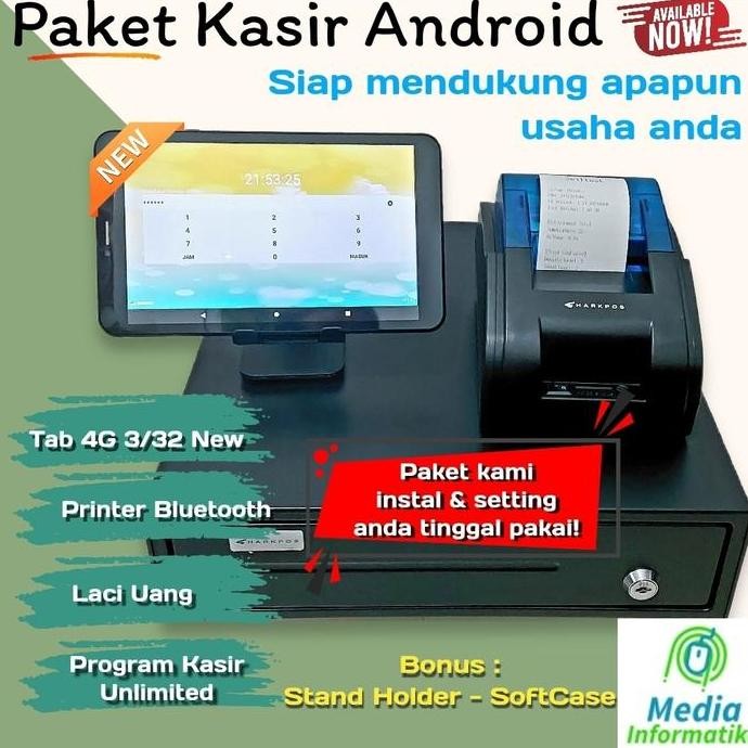 Jual Paket Alat Mesin Kasir Aplikasi Android Restoran Cafe Lengkap Murah | Shopee Indonesia