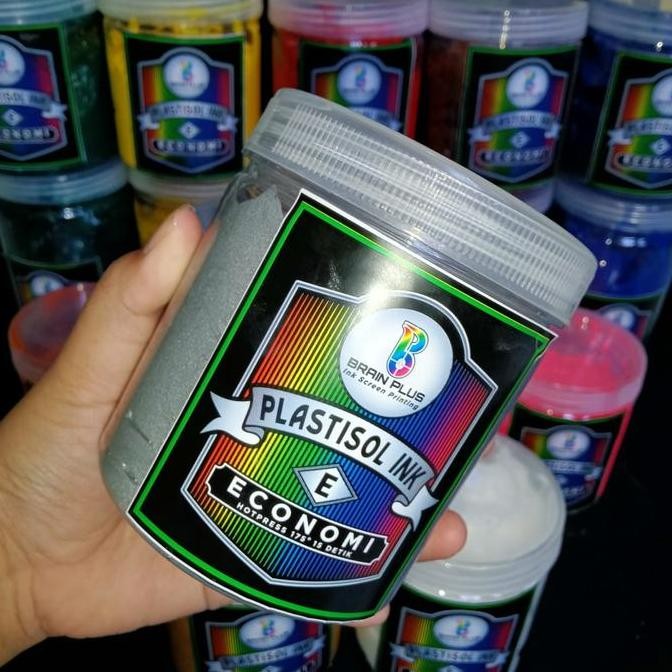 Jual Tinta Sablon Plastisol Brain Plus Silver 1/2Kg | Shopee Indonesia
