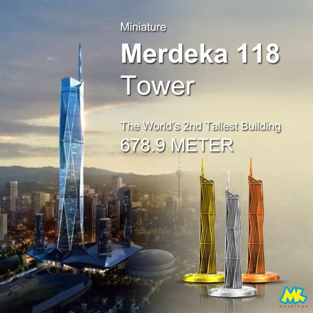 Jual Miniatur Menara Merdeka / Landmark Highest Tower Malaysia DiM ...
