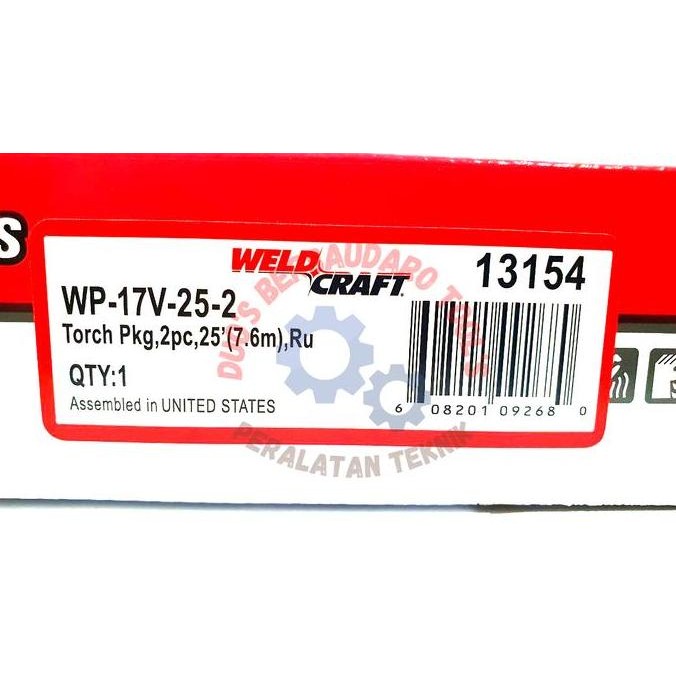 Jual Promo Tig Torch WELDCRAFT WP-17V-25-2 USA | Stang Las argon Wp 17 ...
