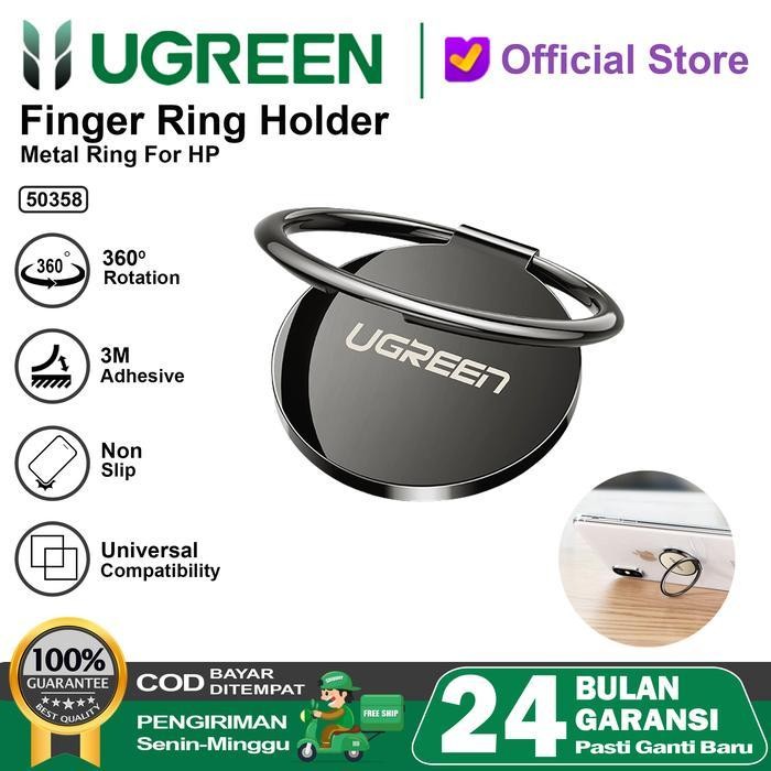Jual LTS UGREEN Ring Hp Ring Phone Holder Stand Finger Grip 360 Degree ...