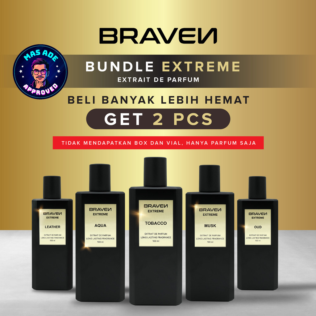 Jual 【Get 2 Pcs】Best Seller Bundle | Braven Extreme Extrait De Parfum| Parfum Pria 100ml ...
