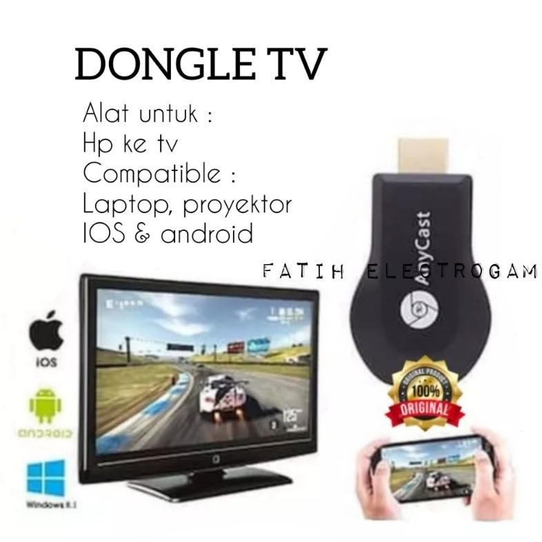 Jual ANYCAST DONGLE SCREEN MIRRORING HP KE TV LED/LCD ALAT UNTUK ...