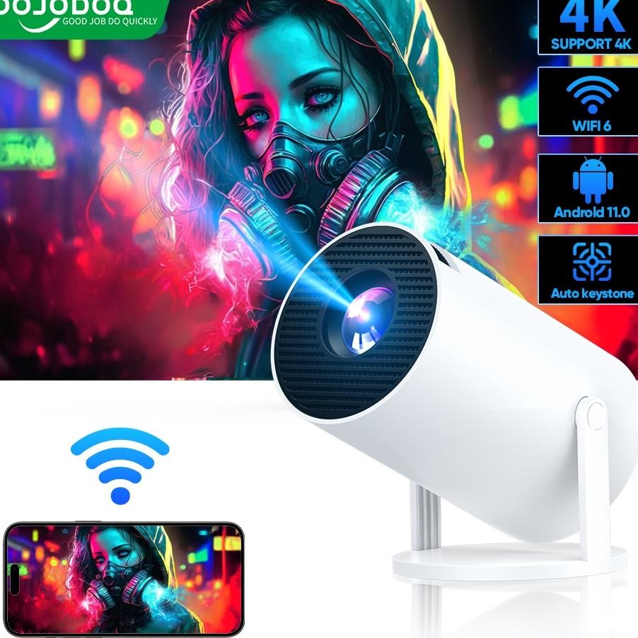 Jual Goojodoq Proyektor Android 4K Wifi Bluetooth Projector Android ...