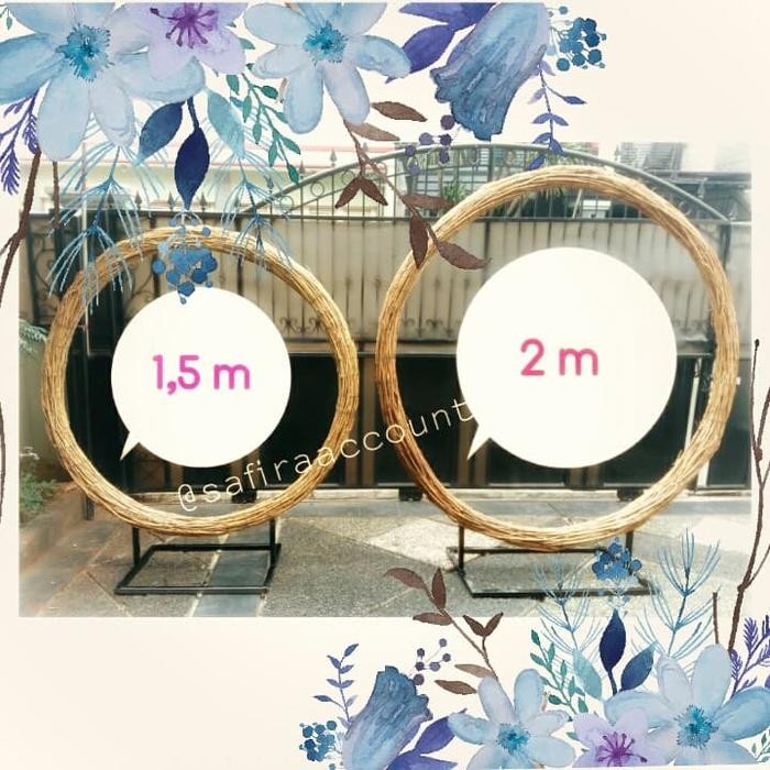 Jual Lingkaran Rustic dekorasi backdrop wedding photobooth | Shopee ...