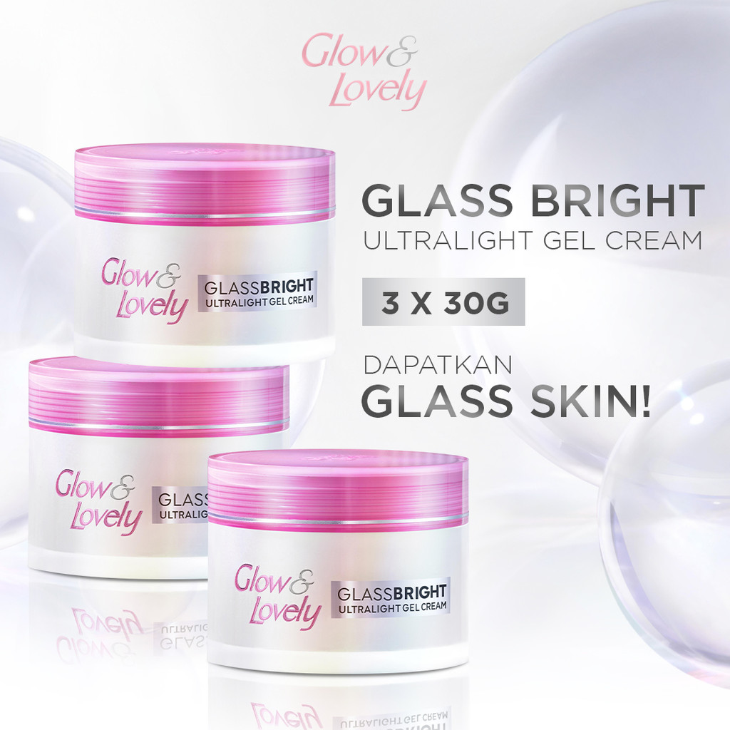 Jual Glow & Lovely Glassbright Ultralight Gel Cream Brightening Light ...
