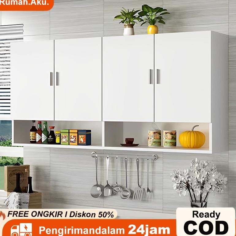 Jual Kitchen Set Atas 4 Pintu Lemari Dapur Gantung Dinding Rak Bumbu ...