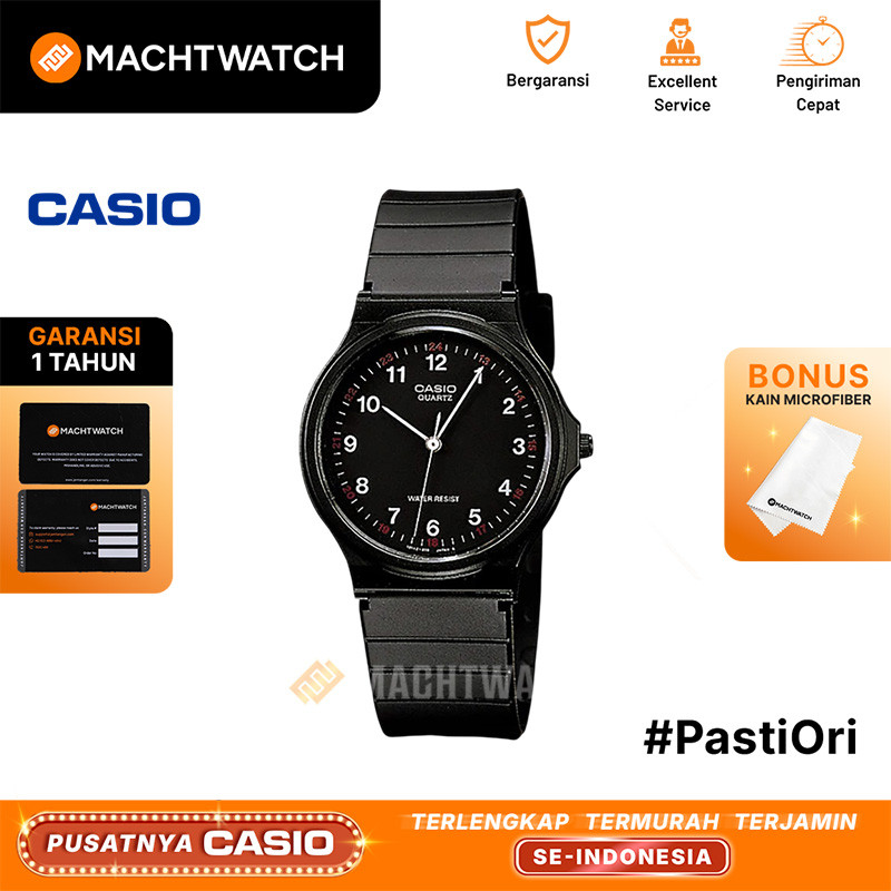 Jual Jam Tangan Unisex Analog Casio Standard MQ-24-1BLDF MQ24 Classic Black Dial Black Resin ...