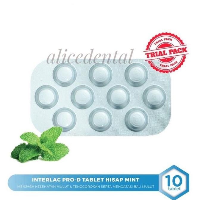 Jual TRIAL PACK INTERLAC PRO-D PRO D tablet hisap mint | Shopee Indonesia