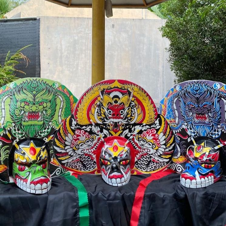 Jual Ready Stock Promo Barongan Anak Spon Devil Macan Jumbo Termewah ...